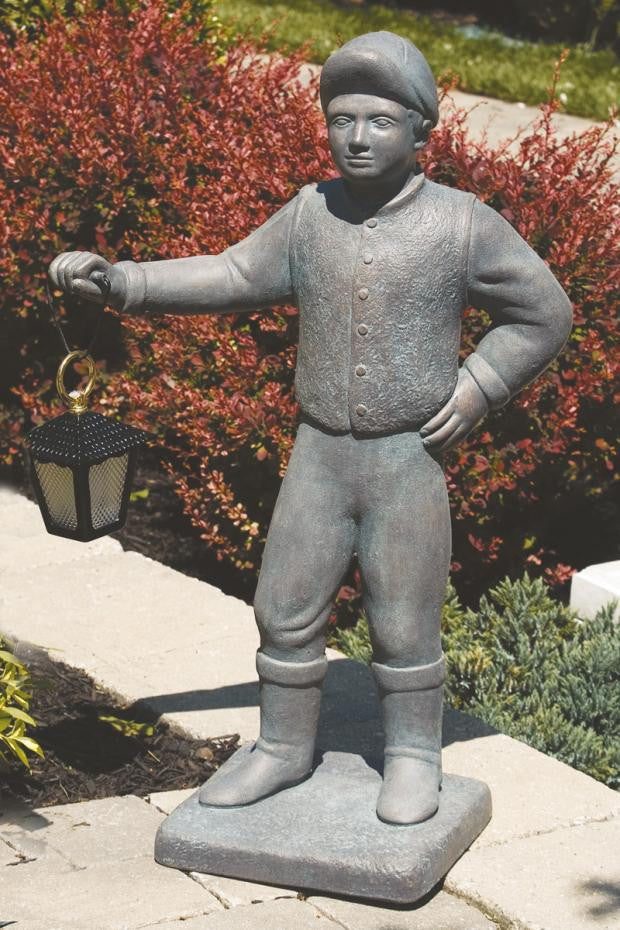Old Lawn Jockey Statue With Lantern Something You Don't See Everyday: