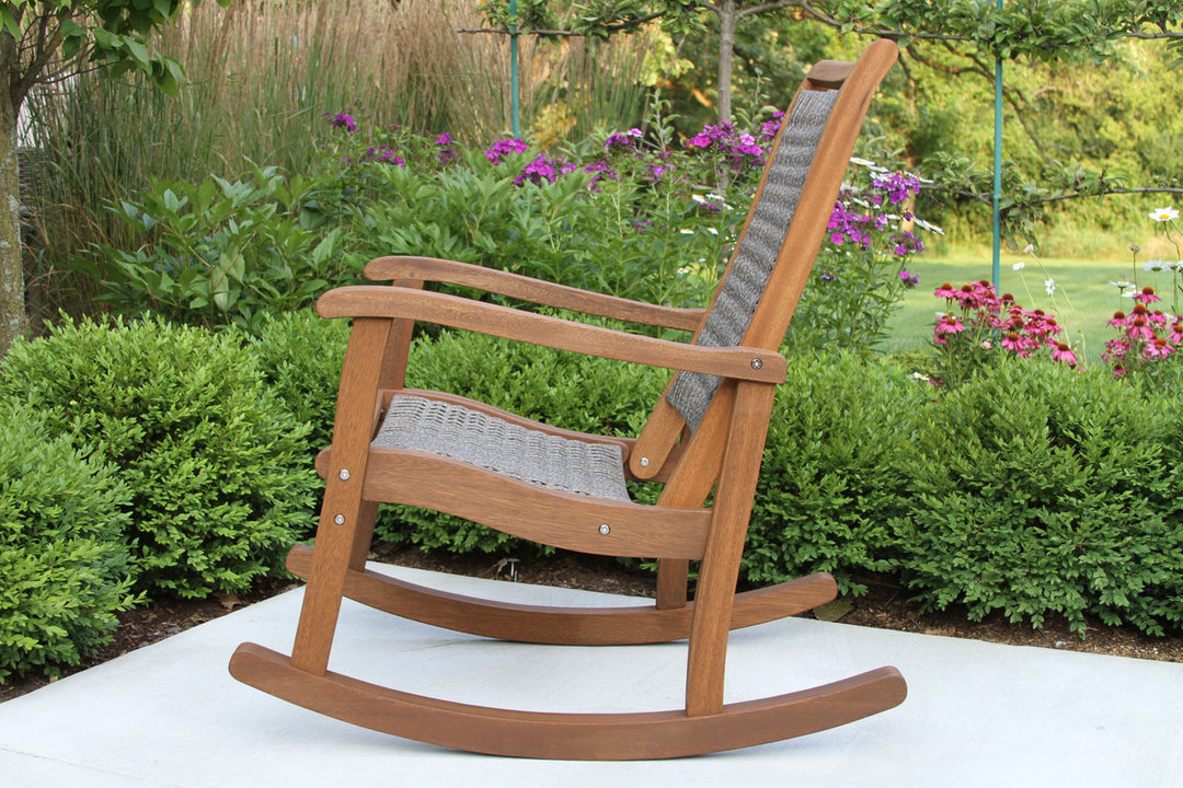 Patio Seating - Eucalyptus And Resin Wicker Rocking Chair – Pike Nursery